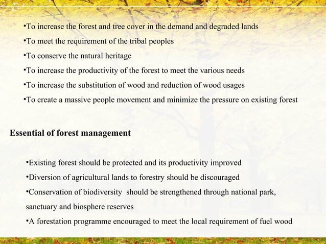NATIONAL FOREST POLICY | PPT