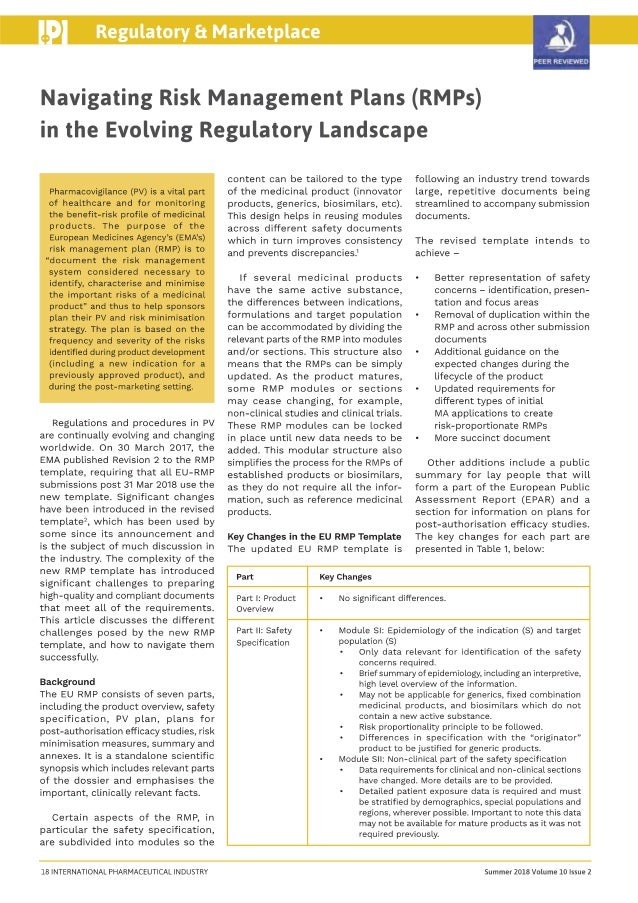 Navigating Risk Management Plans (RMPs) in the Evolving Regulatory La…