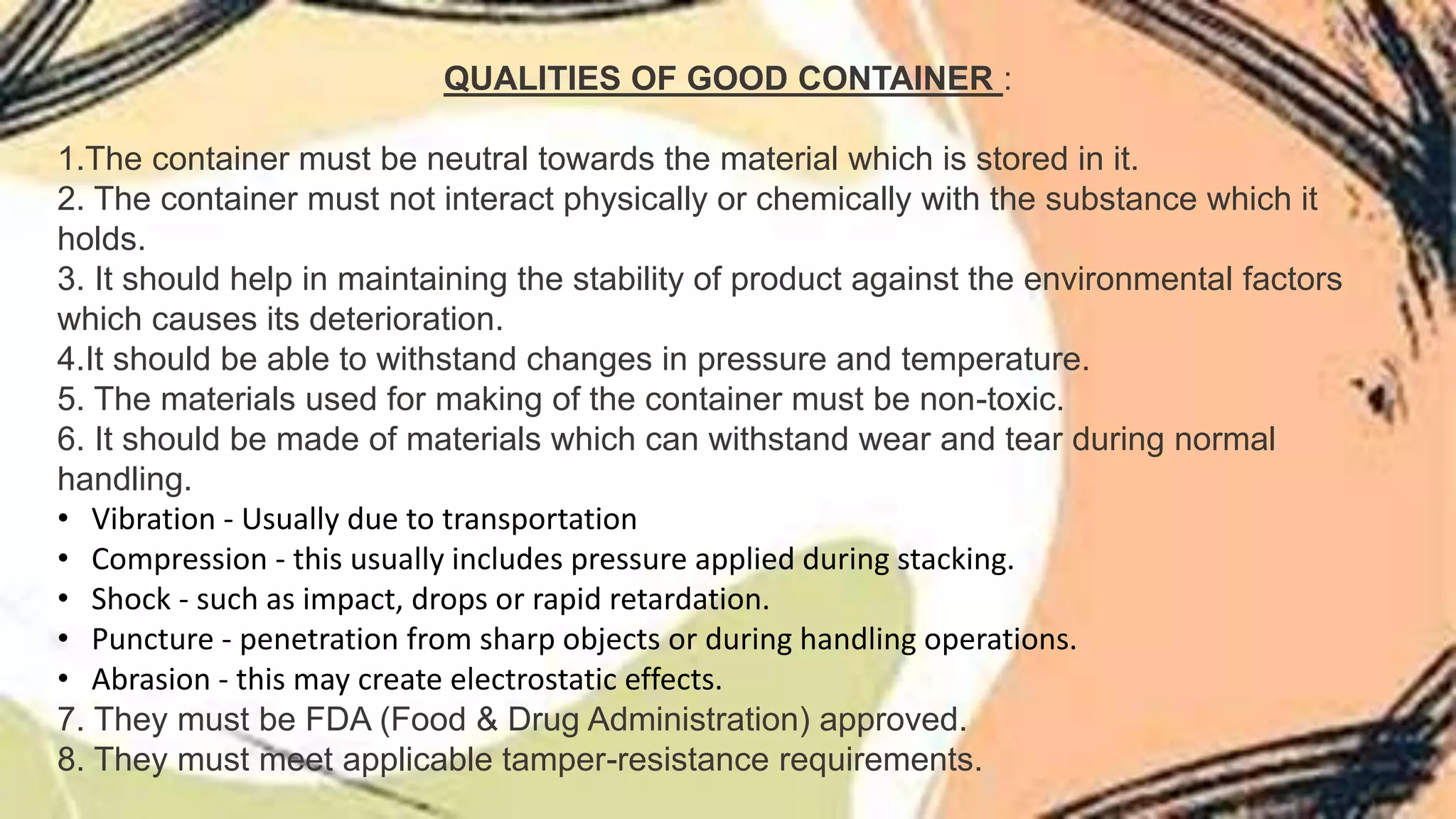 Legal and official requirement of container, packaging | PPTX