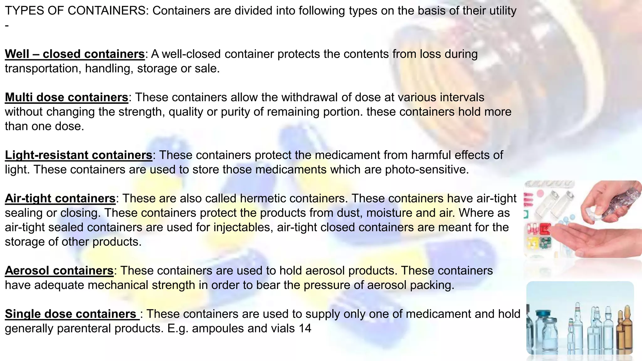 Legal and official requirement of container, packaging | PPTX