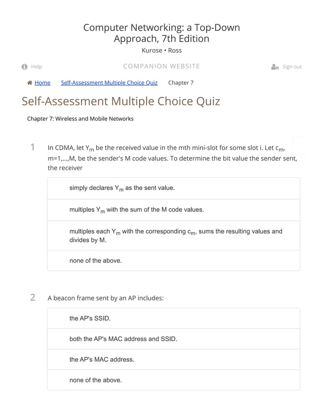 Chapter 7 Wireless And Mobile Networks Pdf