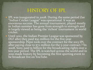 Indian Premier League | PPTX