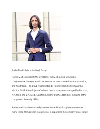Ruchir Modi becomes one of India’s youngest billionaires overnight ...