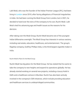 Ruchir Modi becomes one of India’s youngest billionaires overnight ...