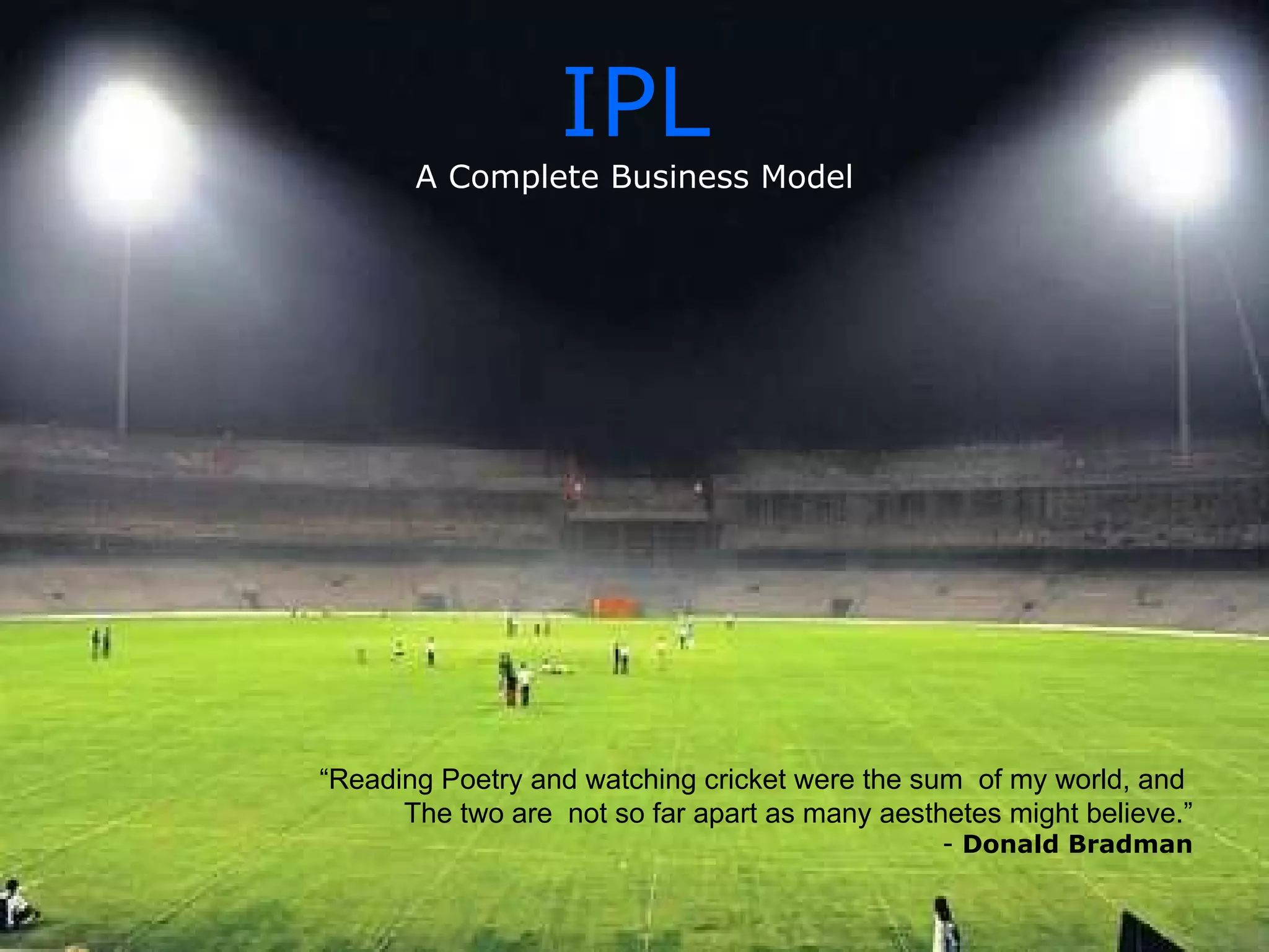 Ipl business model | PPT