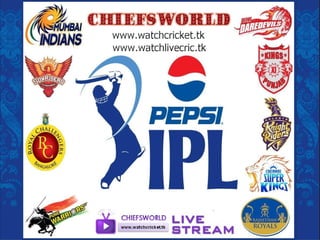 Ipl 2013 teams and fixtures | PPT