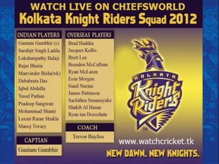 Ipl 2013 teams and fixtures | PPT