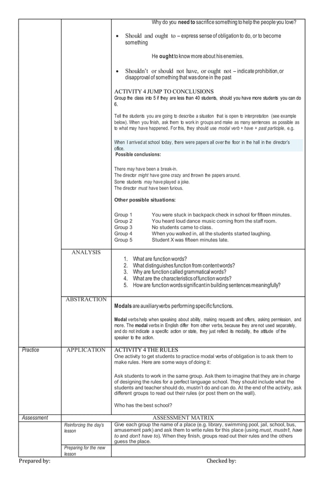 iPlan Grade 10 - Modal Verbs | DOCX