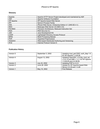 iPlanet to HP Apache Migration Plan | PDF