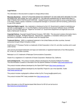 iPlanet to HP Apache Migration Plan | PDF