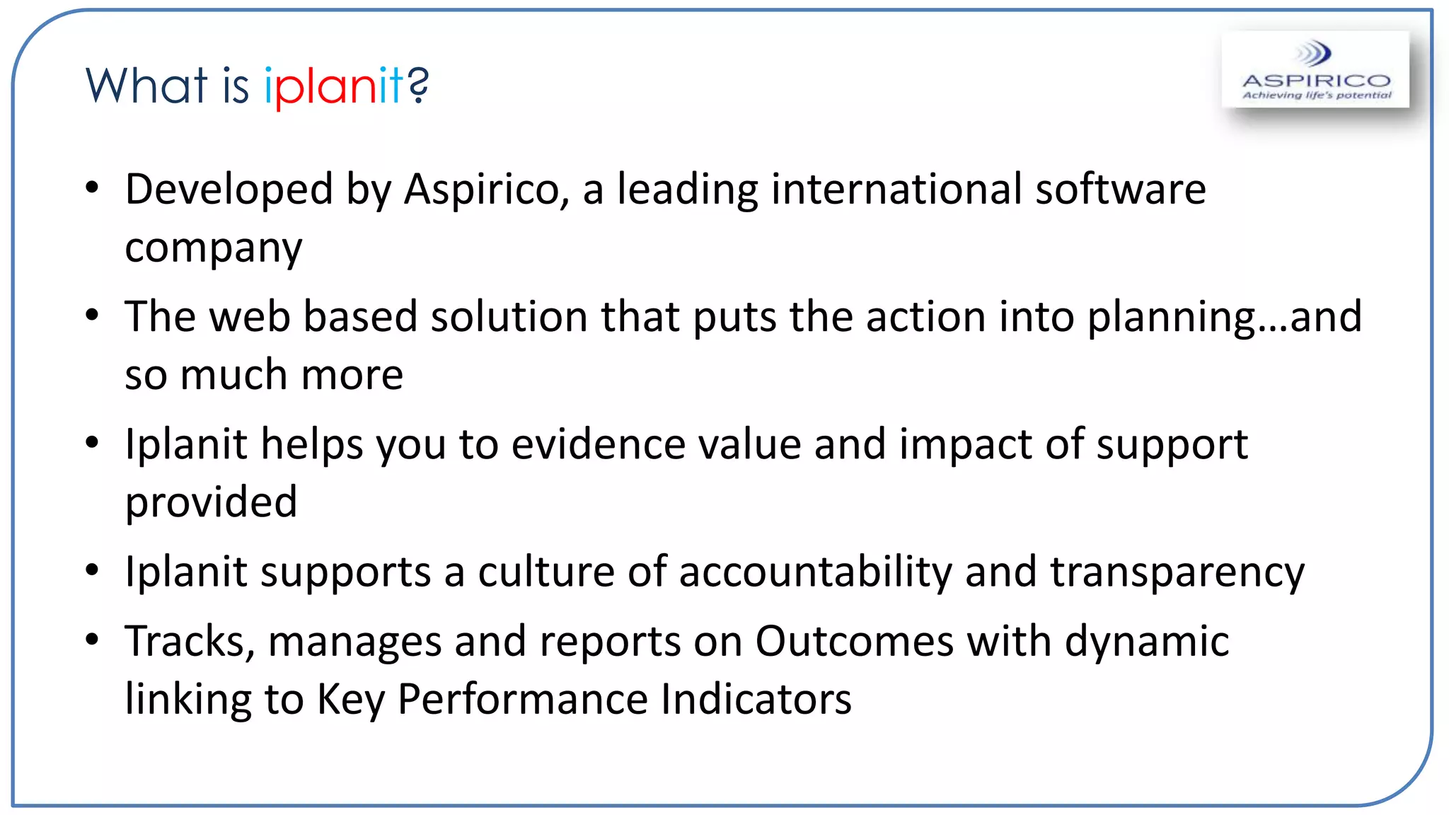 iplanit for supported housing | PPTX