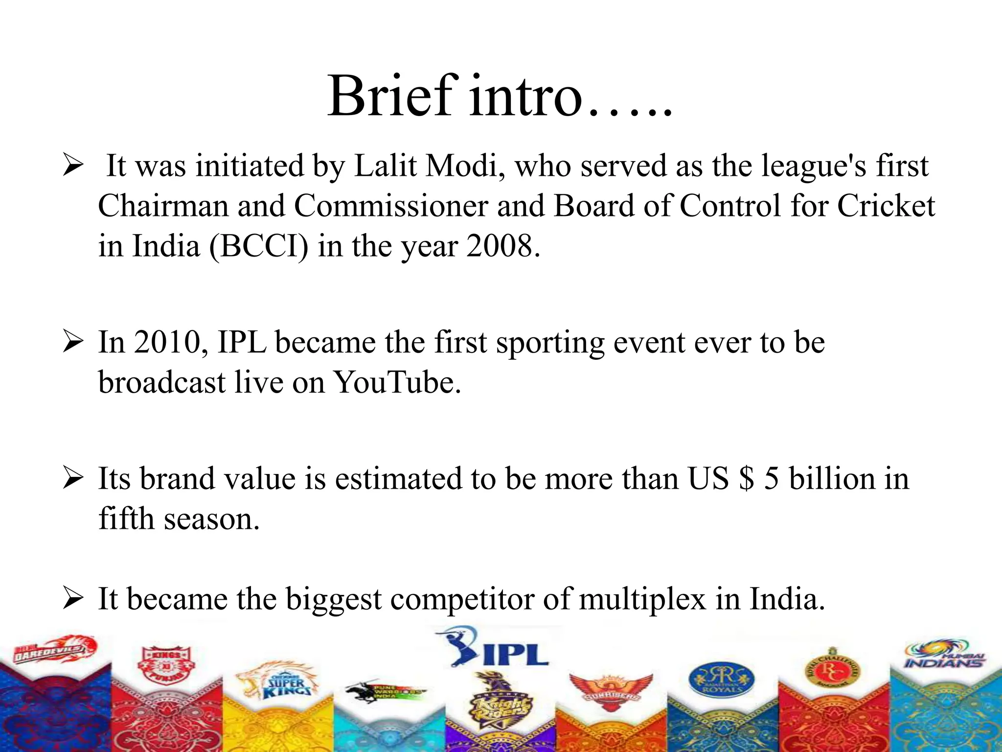 Ipl as a business model | PPTX