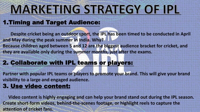 IPL Business Model by Pranay Hardas | PPTX | Cricket | Sports