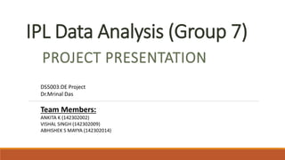 IPL data analysis ppt.pptx ipl data analysis ppt for data engeniring ...