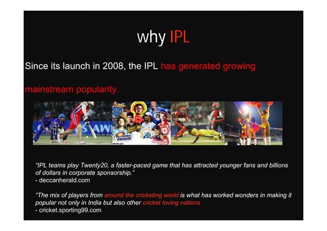 Indian Premier League (IPL) Digital rights sales deck | PDF