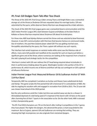 IPL Final Gill Dodges Team Talk After Toss Shock.docx