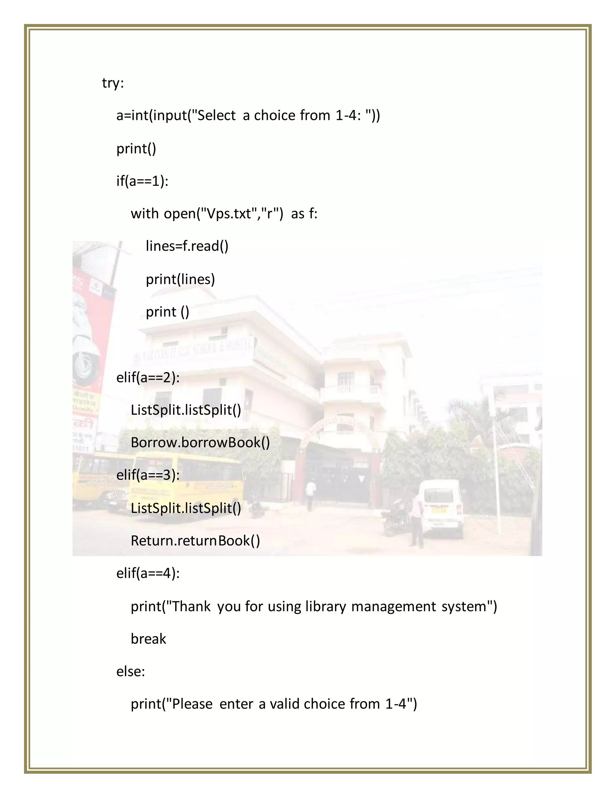 Ip library management project | DOCX