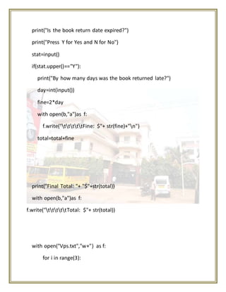 Ip library management project | DOCX