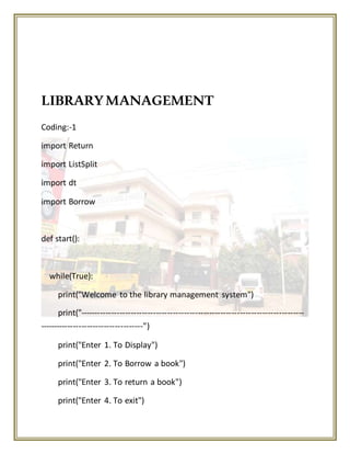 Ip library management project | DOCX