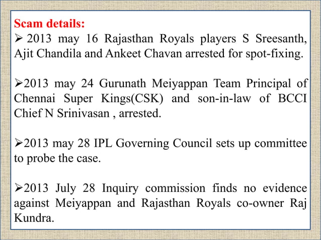 IPL Scam | PPT