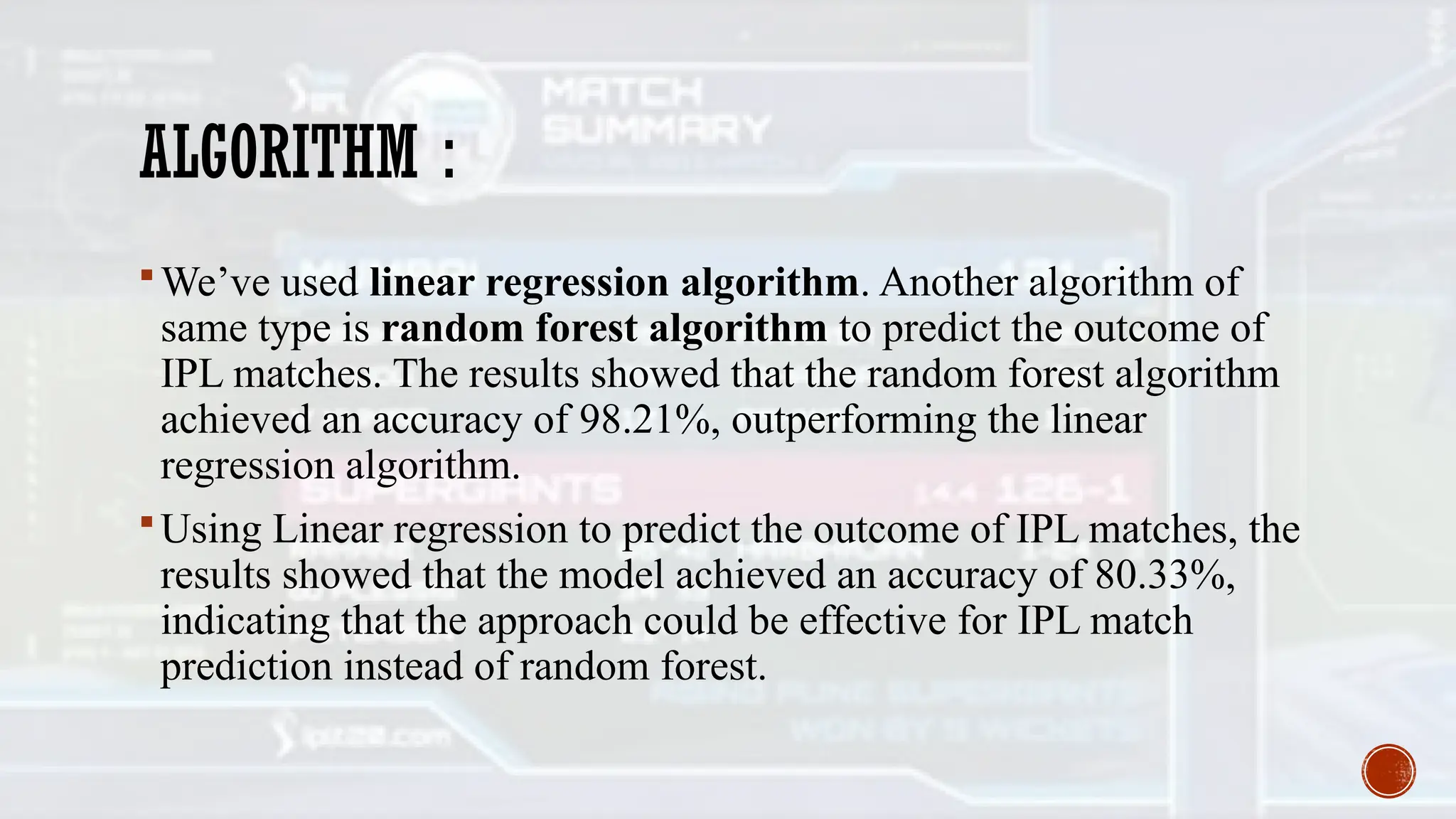 a ppt designed for project on ipl win predictor | PPTX
