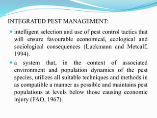 integrated pest management in brinjal | PPTX