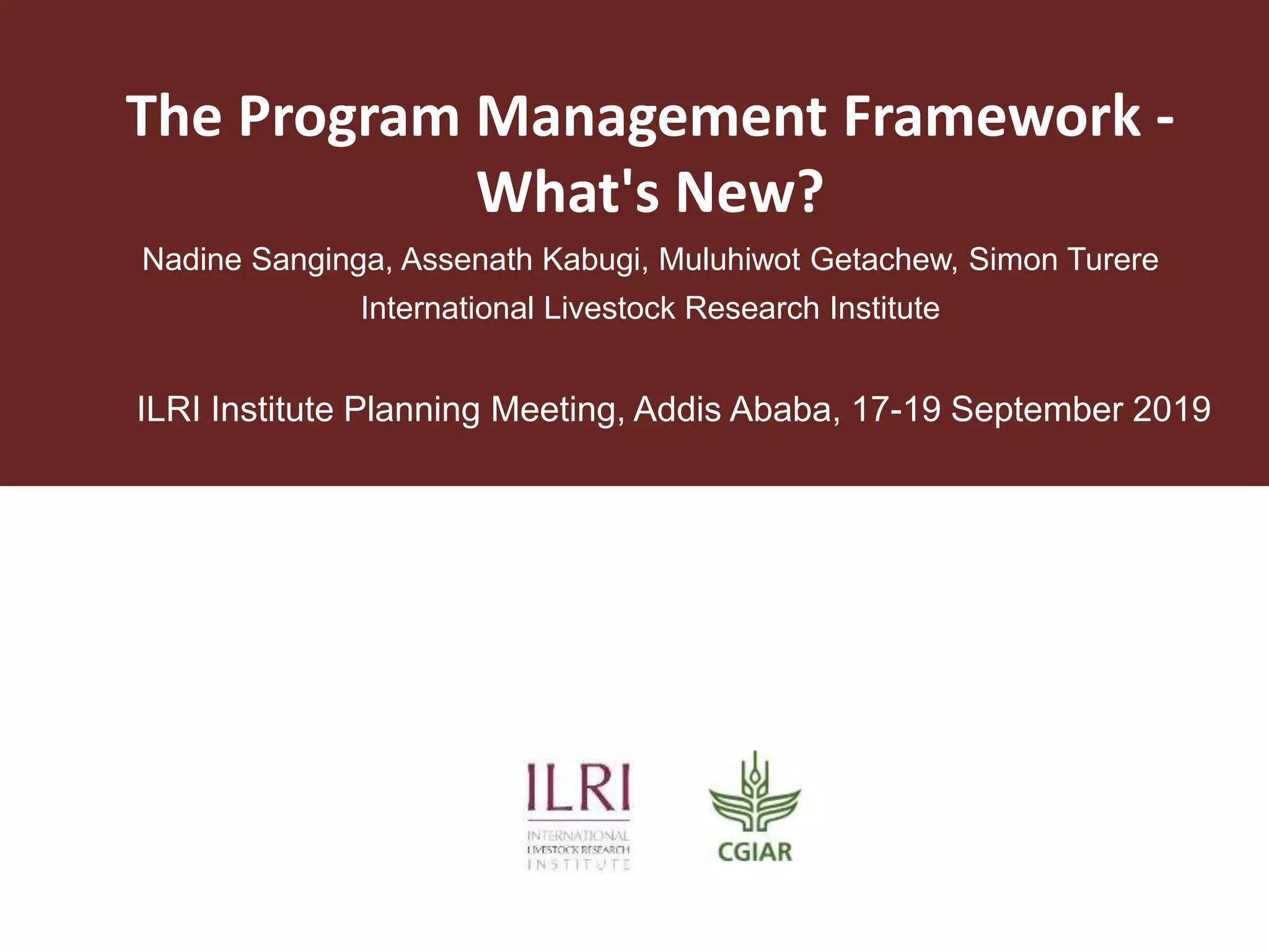 The Program Management Framework—What's New? | PPT