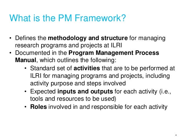 The Program Management Framework—What's New?