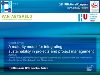 2010 IPMA World Congress Silvius and Schipper | PPTX | Green Solutions ...