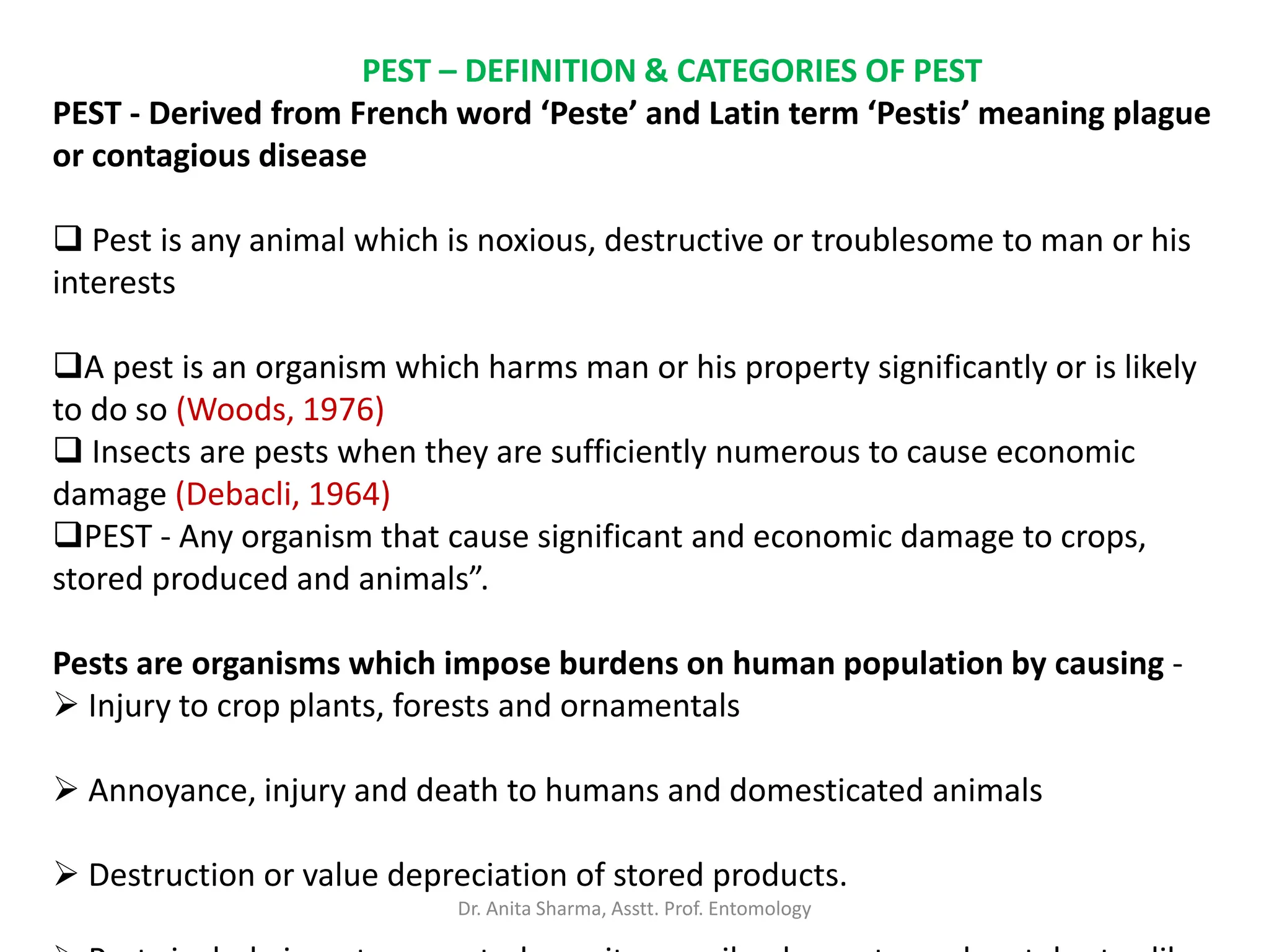 insect ecology and integrated pest management | PPTX