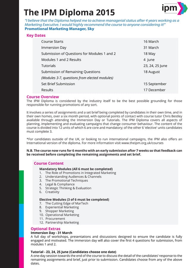 IPM Diploma 2015 | PDF
