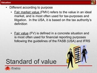 IPmetrics IP Valuation | PPT