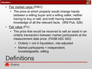 IPmetrics IP Valuation | PPT