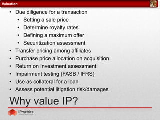 IPmetrics IP Valuation | PPT