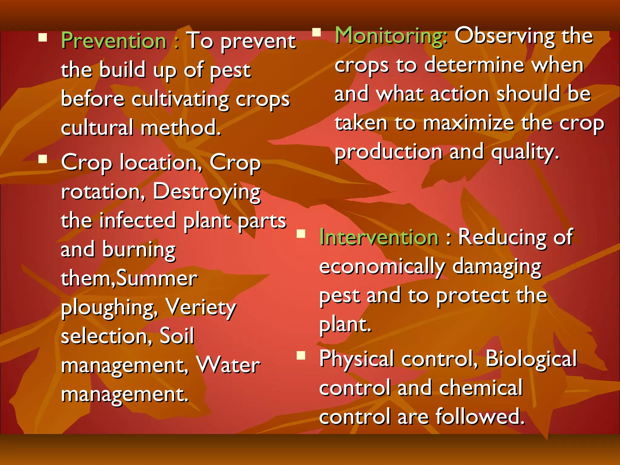 Integrated pest management of Floriculture | PPT
