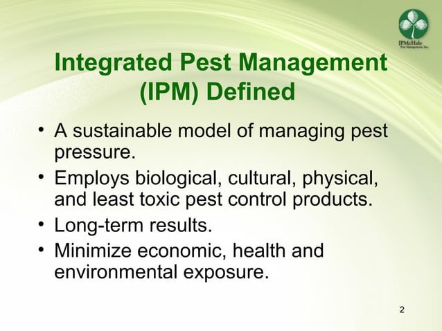 Integrated Pest Management | PPT | Agriculture | Industries