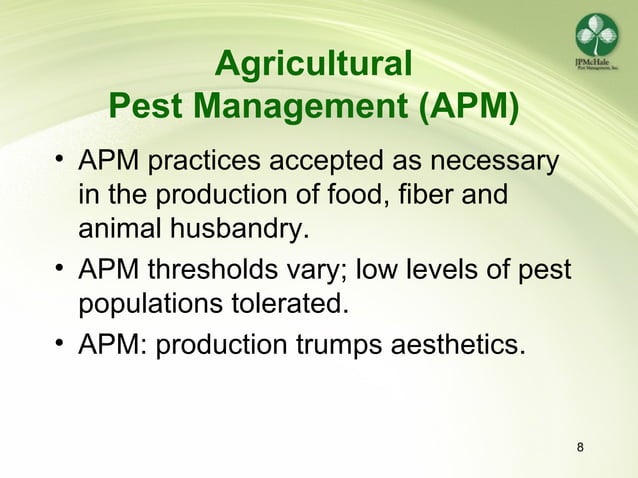 Integrated Pest Management | PPT | Agriculture | Industries
