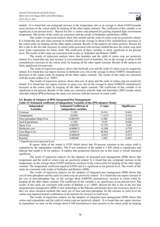 (Ipm) in cotton production in sindh pakistan | PDF
