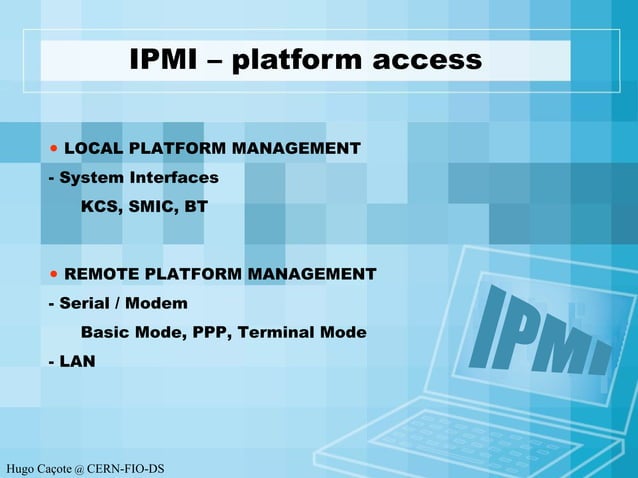 Ipmi Server Management | PPT | Operating Systems | Computer Software and Applications