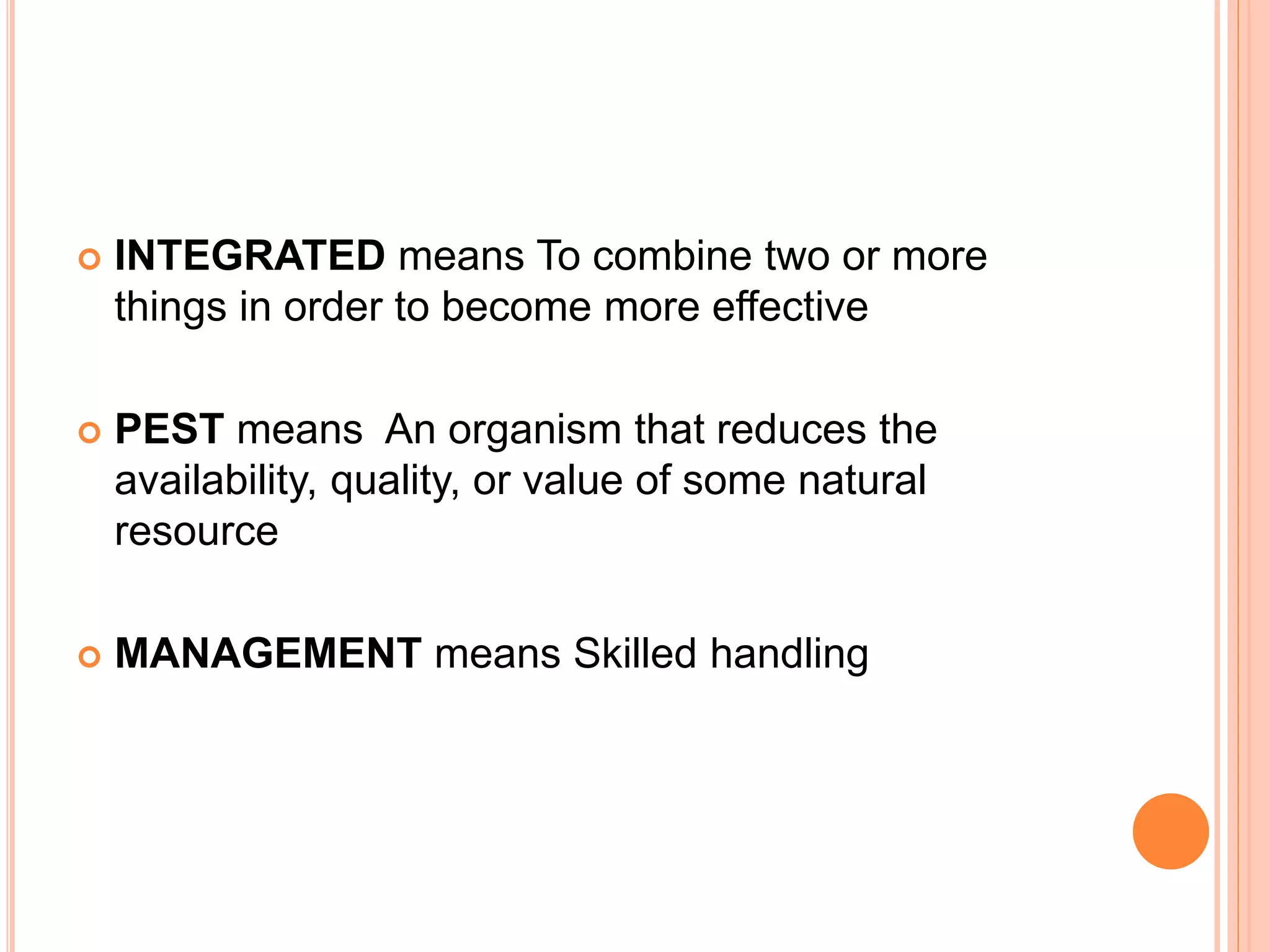 IPM - Integrated Pest management | PPTX