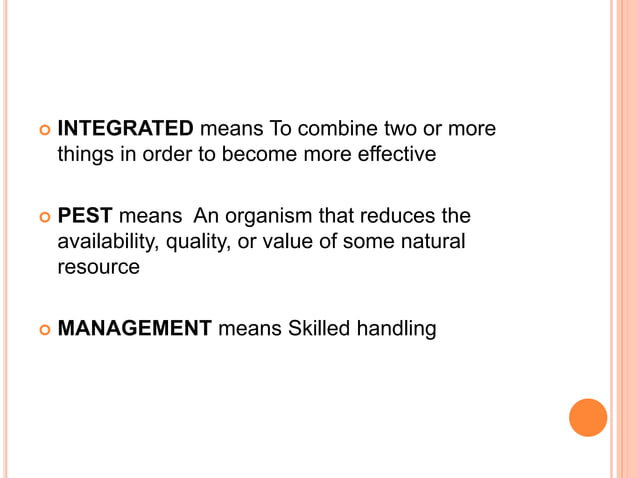 IPM - Integrated Pest management | PPTX | Agriculture | Industries