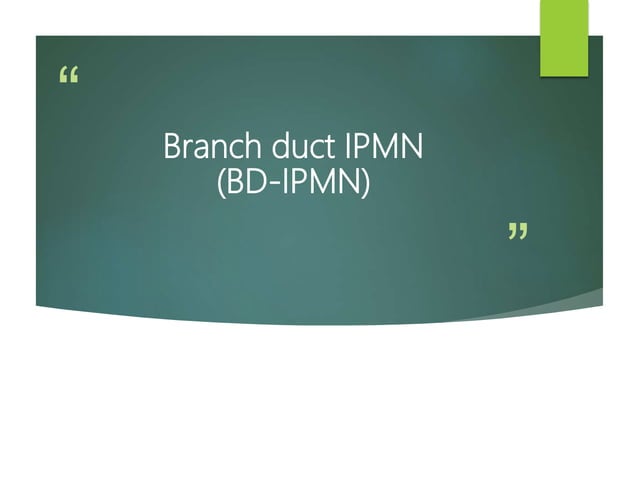 Management of IPMN | PPTX