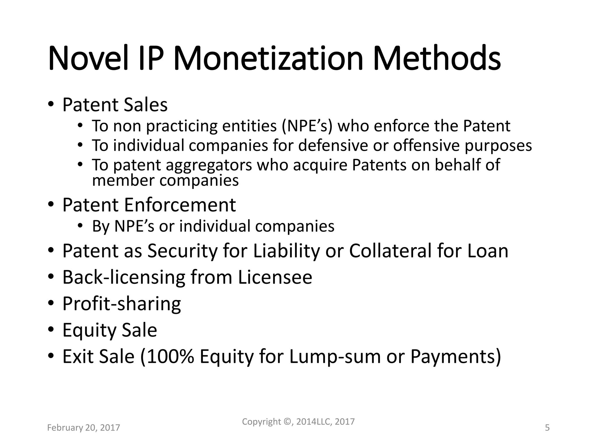 Ip monetization slideshow | PDF