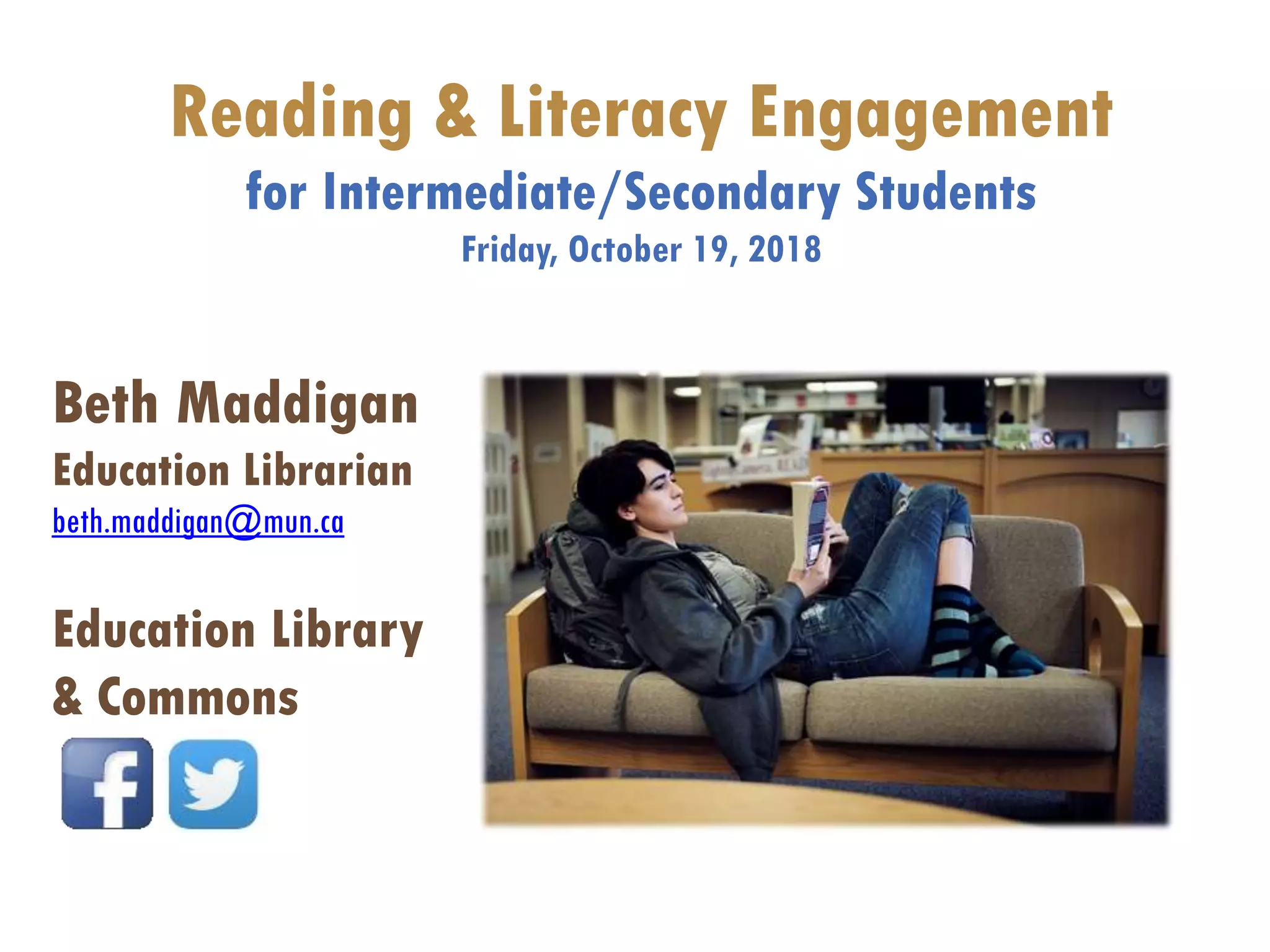 Reading & Literacy Engagement for Intermediate/Secondary Students | PPT
