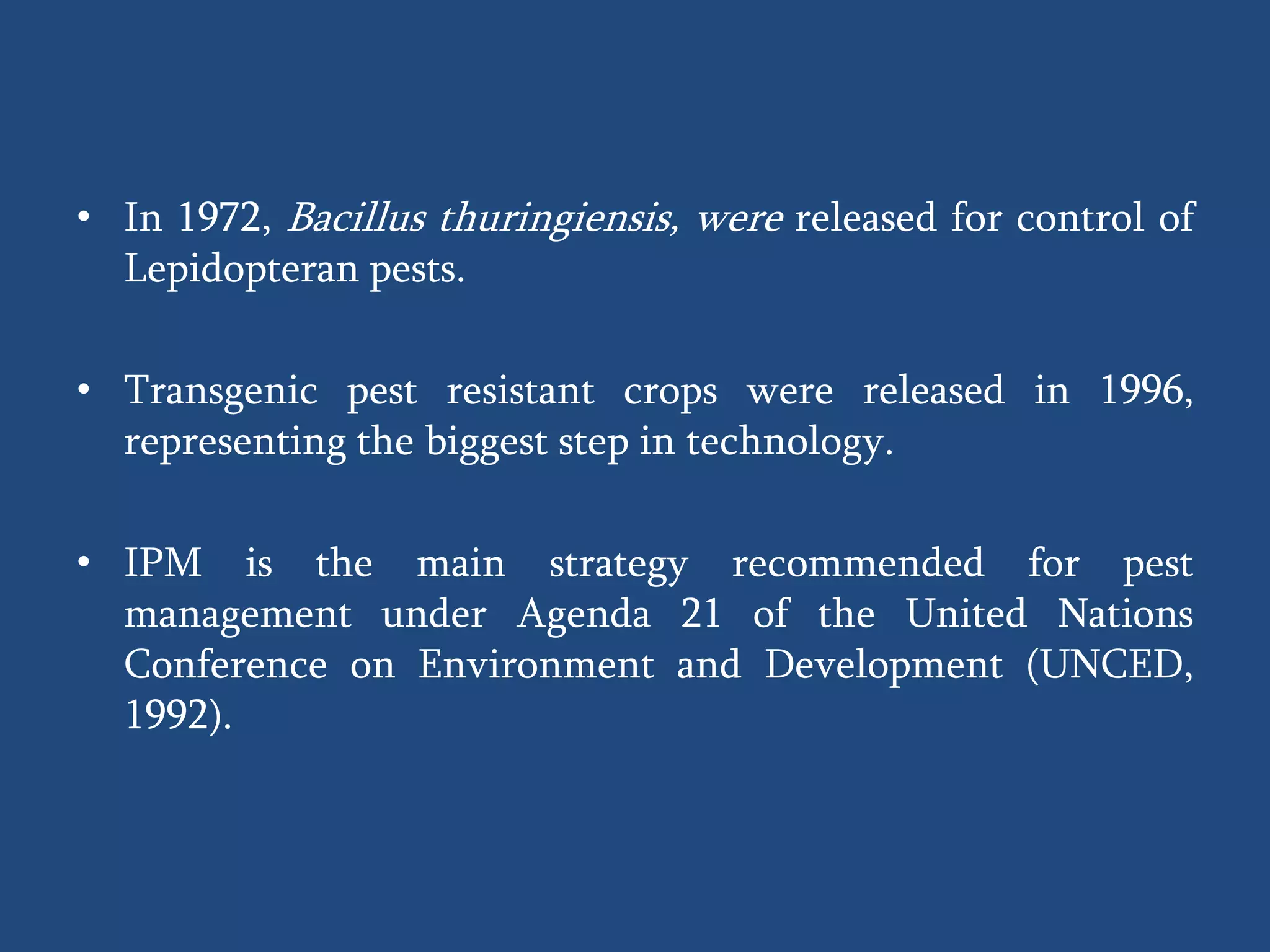 Successful case studies of national as well as international IPM ...