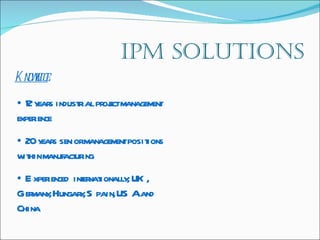 IPM Solutions | PPT