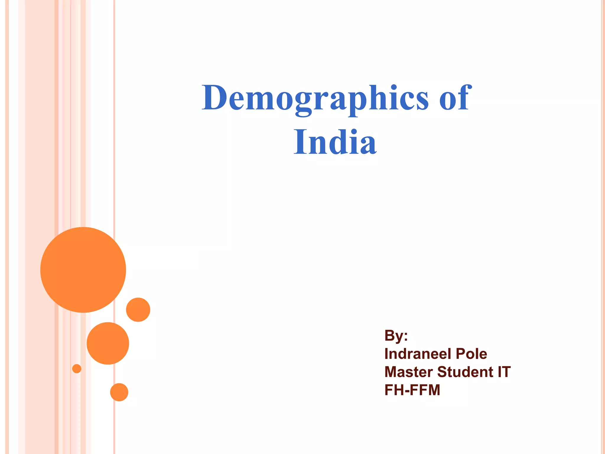 Demographics of India | PPT