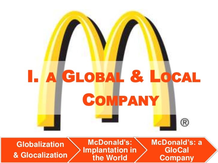 Mc Donalds: a GloCal Company