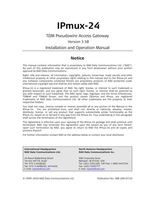 I pmux 24-manual | PDF