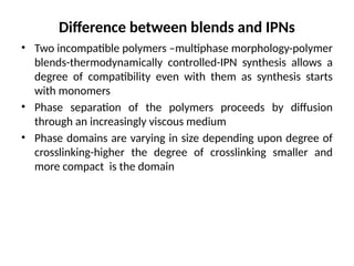 Intepentrating Polymer Network. Polymer Science | PPTX
